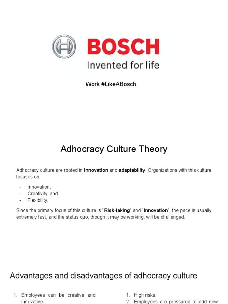 Bosch Culture | PDF | Innovation | Risk