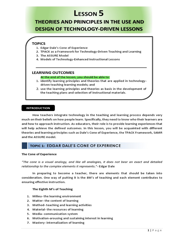 TTL 1 Lessons 5 | PDF