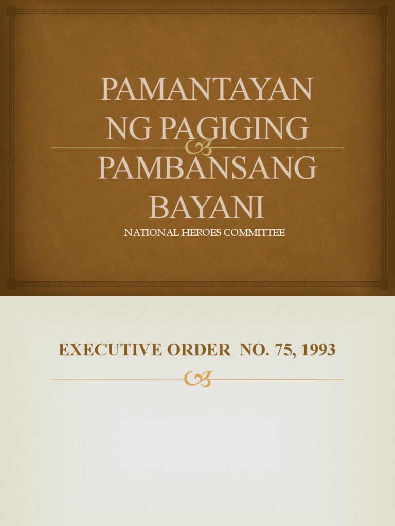 Pamantayan NG Pagiging Pambansang Bayani | PDF