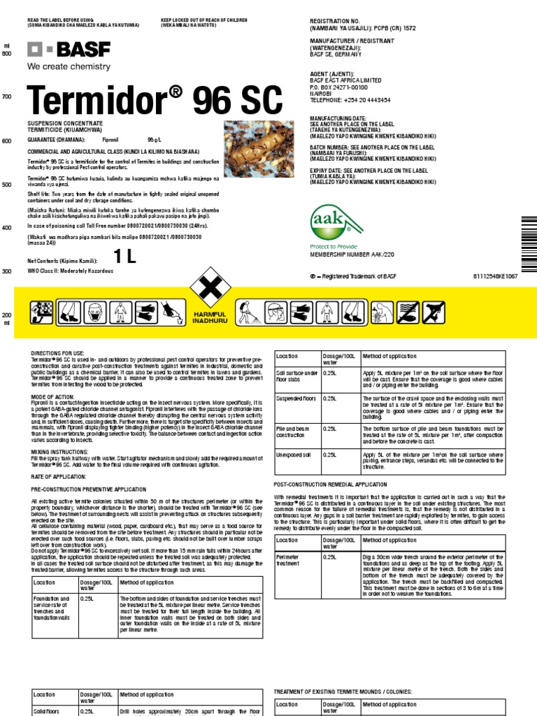 Termidor 96sc | PDF