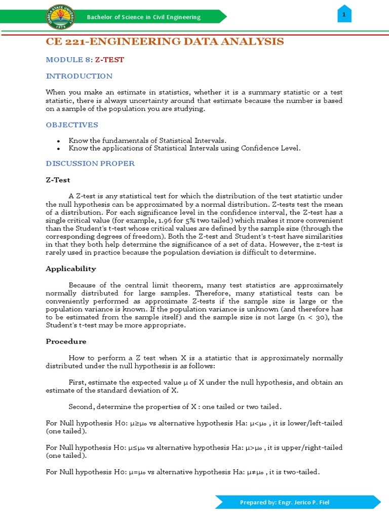 EDA Module 8 | PDF | Statistics | Inference
