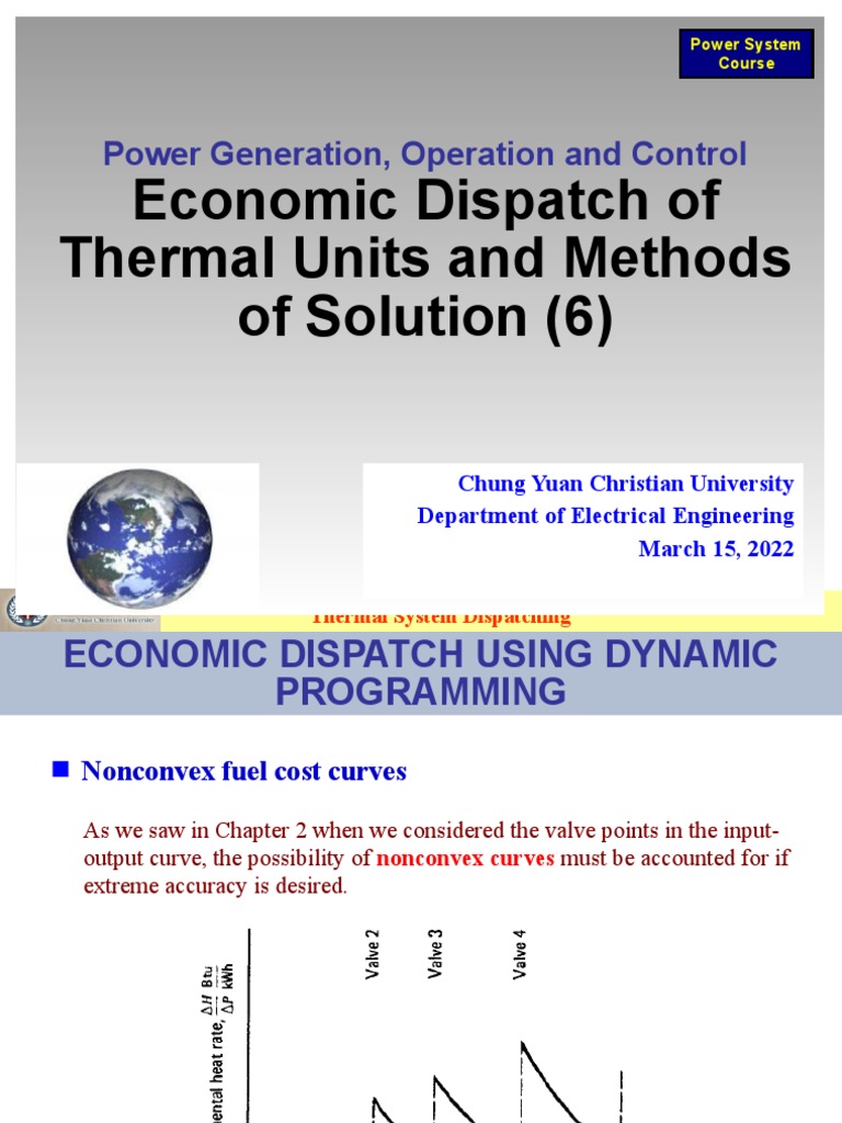 Economic Dispatch with Dynamic Programming | PDF