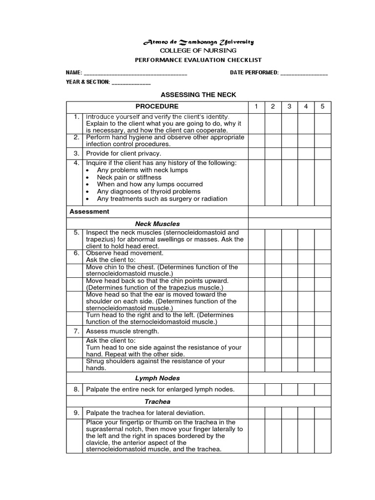 Assessment Neck | PDF | Neck | Thyroid