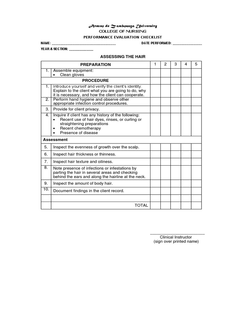 Assessment Hair | PDF