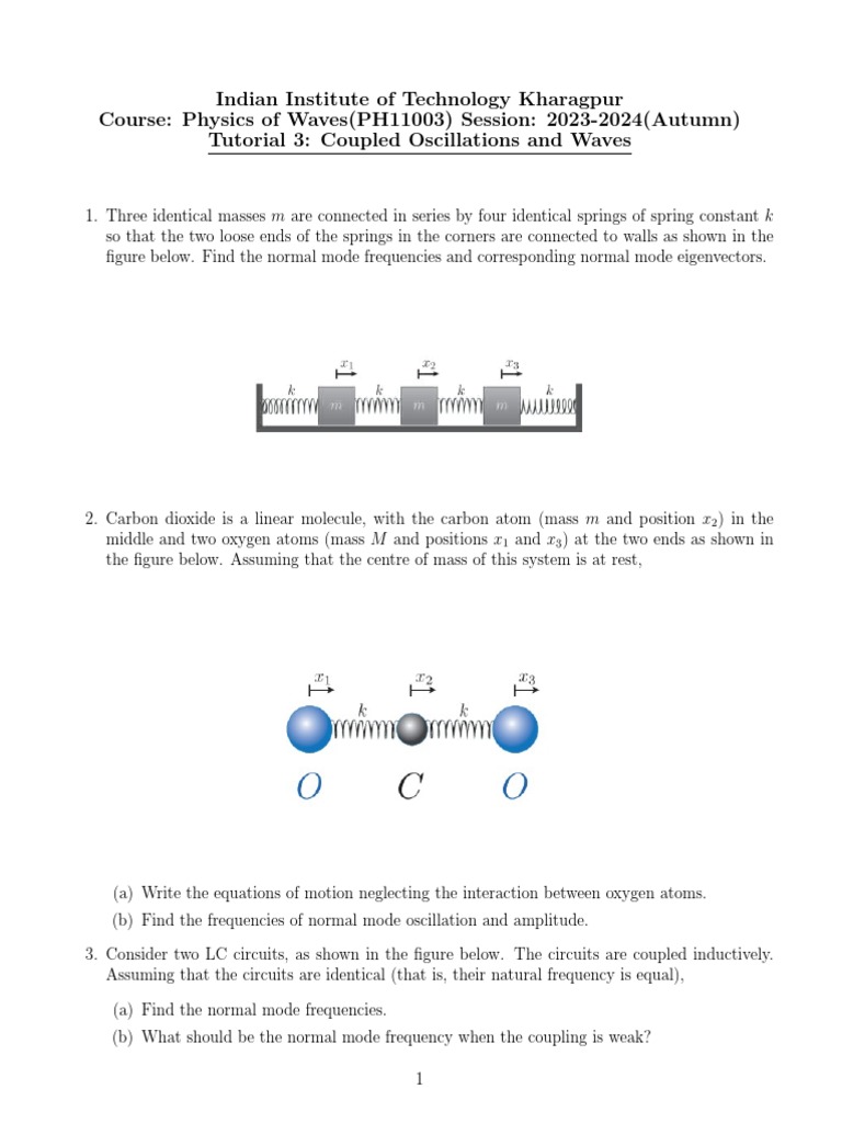 PoW Tutorial 3 | PDF | Waves | Normal Mode