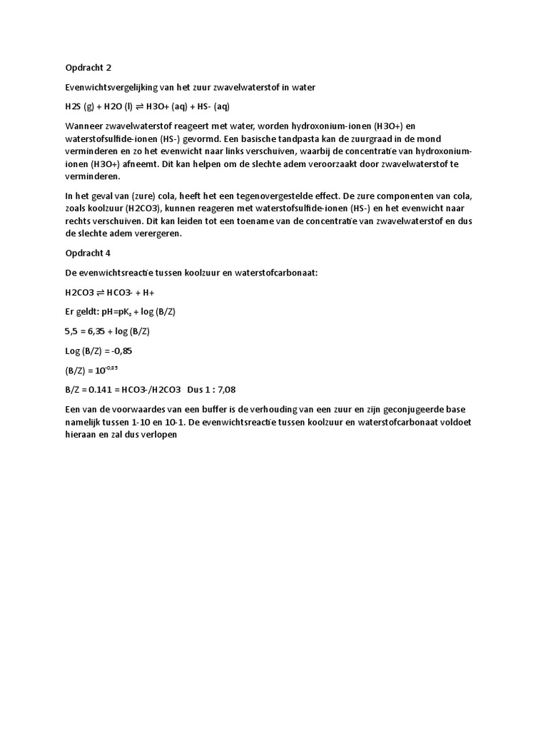 Scheikunde Po Opdrachten | PDF