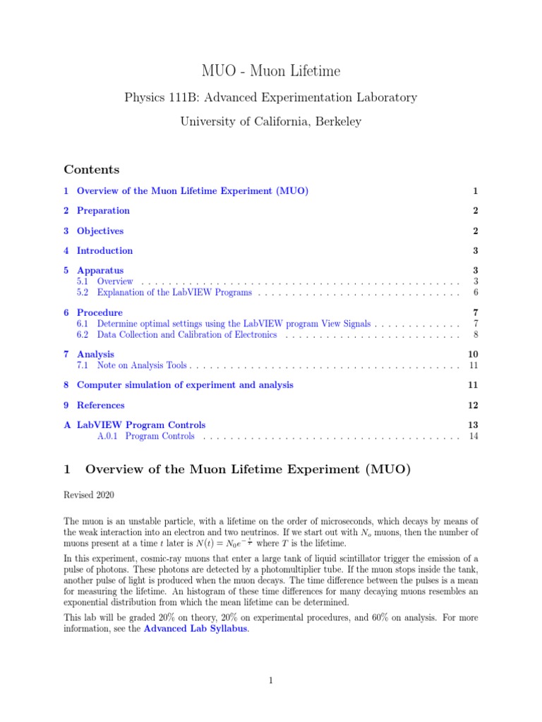 MUO Writeup | PDF | Cosmic Ray | Atoms