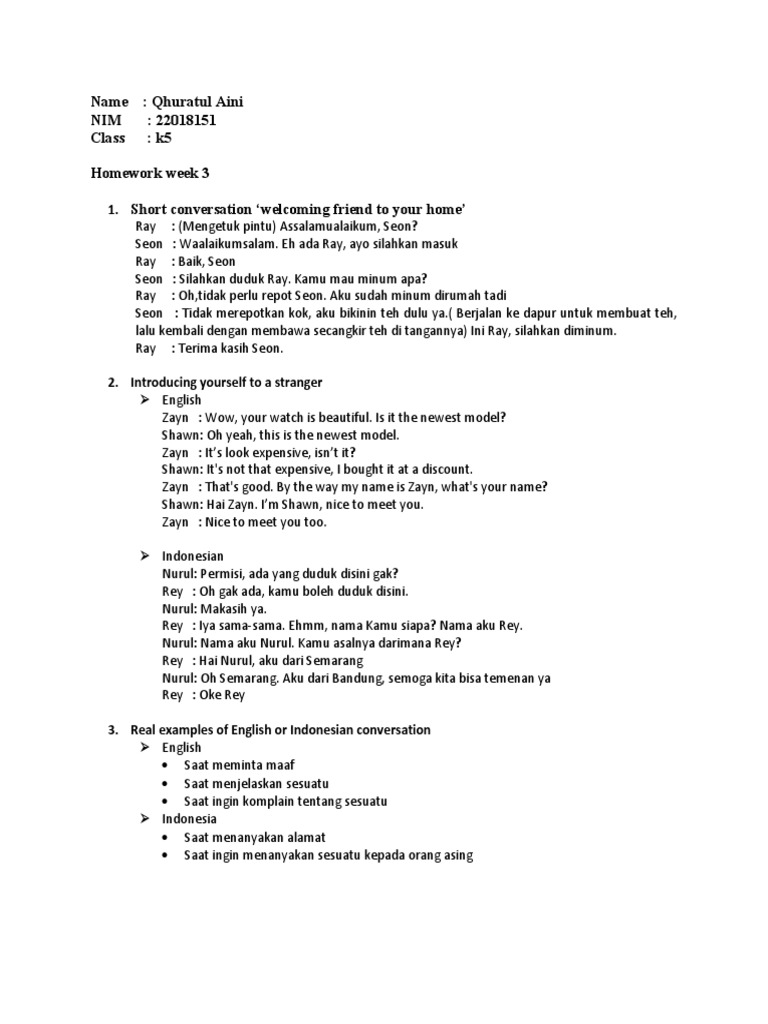 Homework Week 3 Introduction To Linguistic | PDF