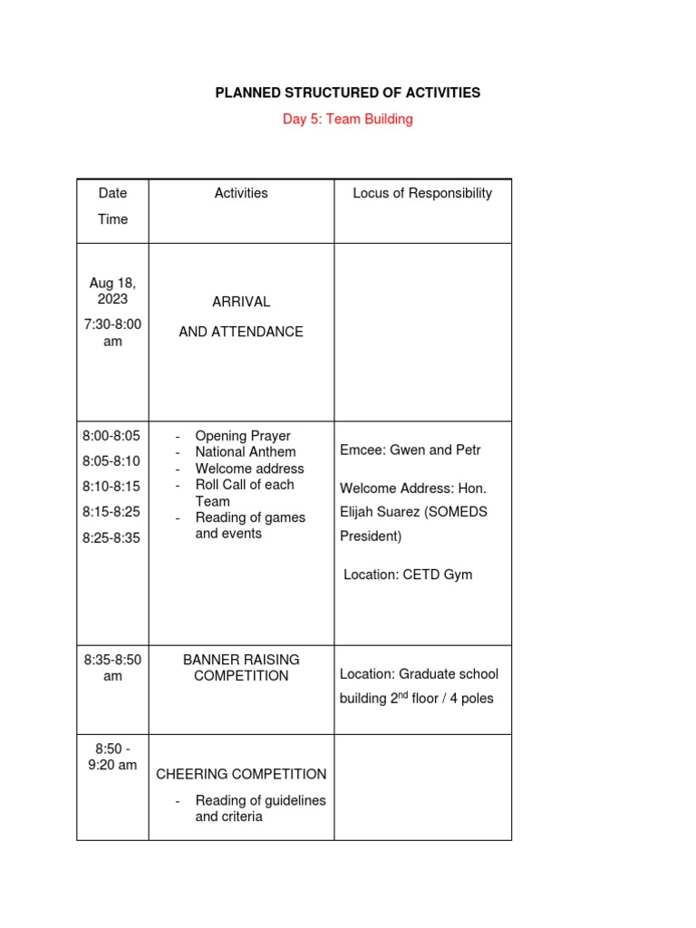 Team Building Guidelines | PDF