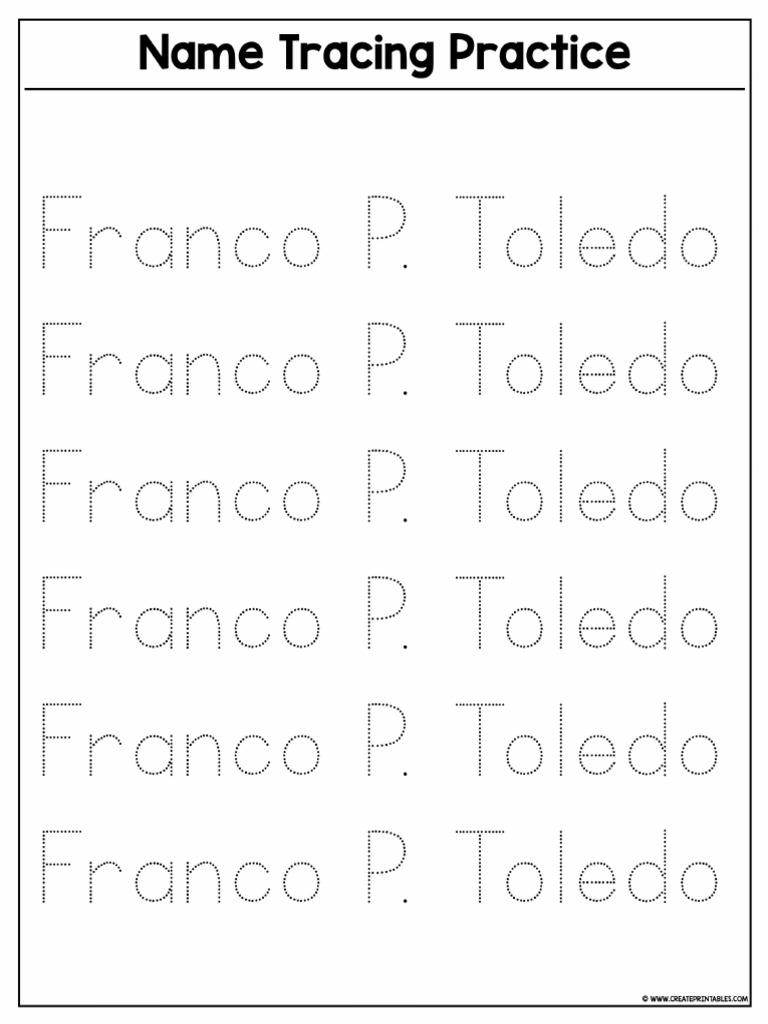 Name - Tracing - Practice B5B9 21AB FCEB | PDF