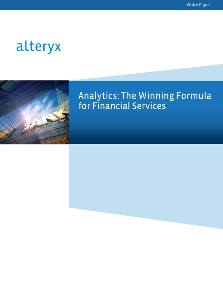Alteryx Analytics | PDF | Analytics | Banks