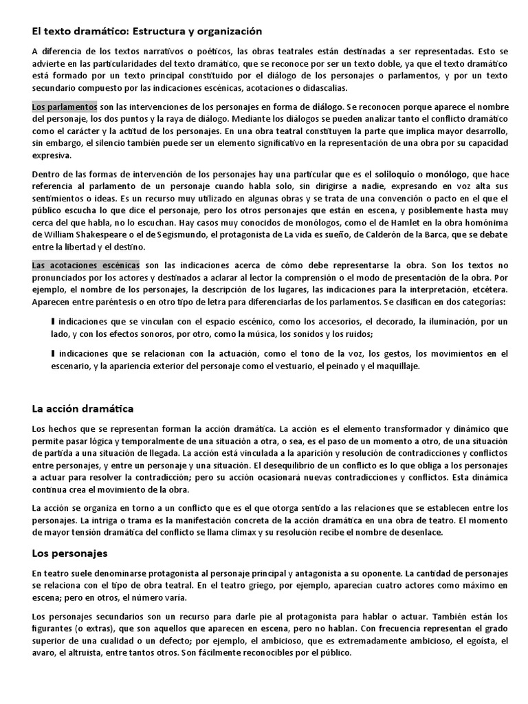 El Texto Dramático | PDF | Edipo | Tragedia