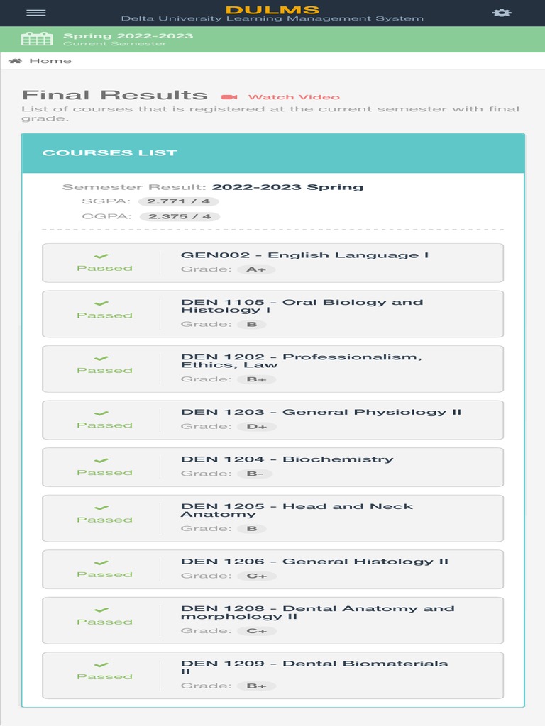 General Result - Delta Univerity | PDF