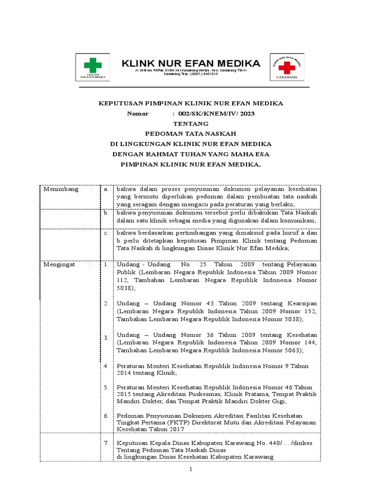 1.3.3.2 SK Tata Naskah Knem 2022 Ini | PDF