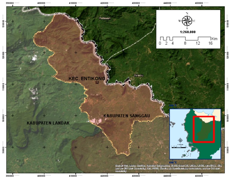 KEC Entikong Map Overview | PDF | Geographic Data And Information ...