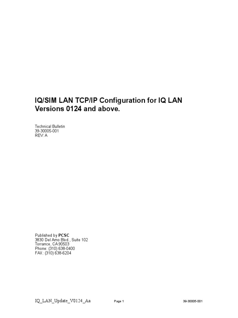 Iq Lan Update v0124 Aa | PDF | Ip Address | Local Area Network