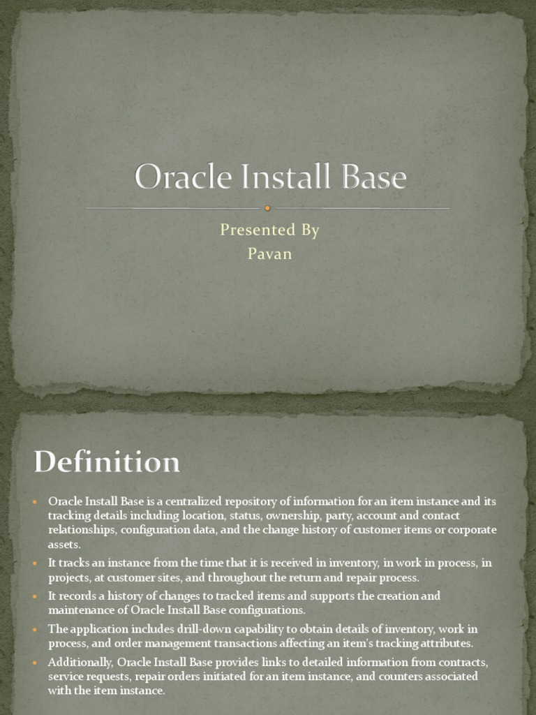 Oracle Install Base | PDF | Oracle Database | Application Programming ... Oracle Install Base | PDF | Oracle Database | Application Programming ...