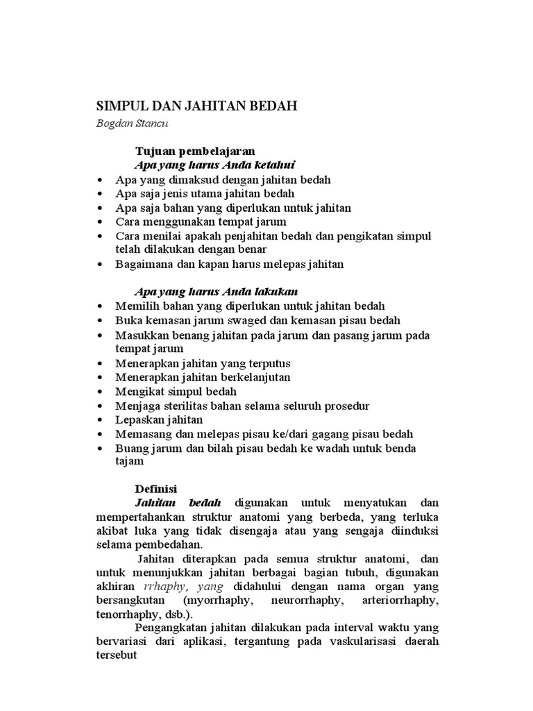 Surgical Knot and Suture | PDF