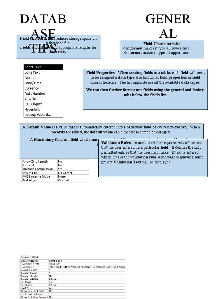 Database Tips | PDF | Databases | Computer File