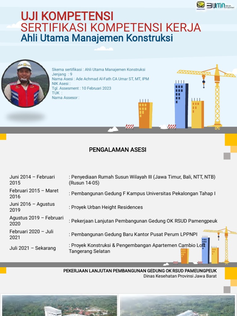 Ade Achmad - SKK Manajemen Konstruksi - RSUD Pamengpeuk - PDF ...