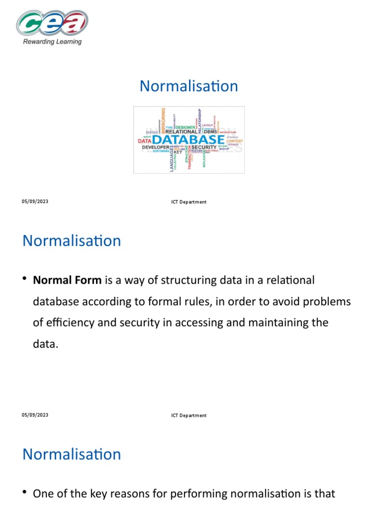 Normalisation | PDF | Databases | Information Technology Management Normalisation | PDF | Databases | Information Technology Management