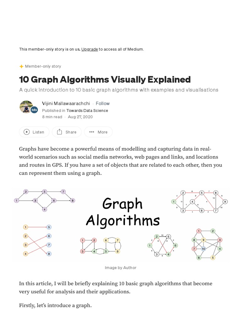 10 Graph Algorithms Visually Explained | PDF | Vertex (Graph Theory) | Theoretical Computer Science