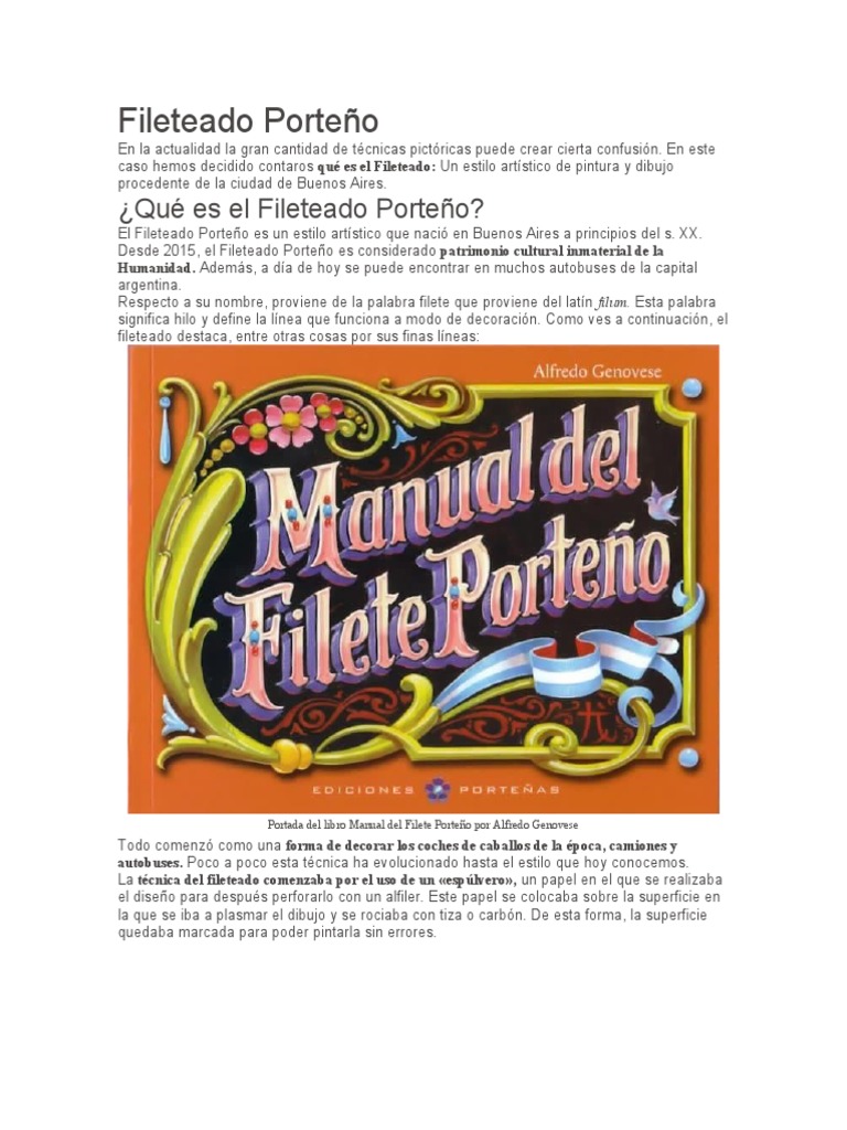 Fileteado Porteño | PDF | Las artes