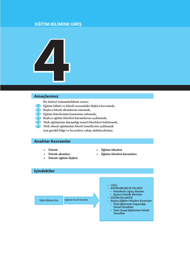Ders 4 Egitimin Felsefi Temelleri | PDF