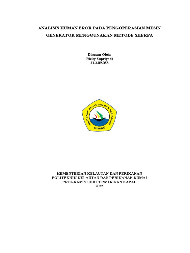 Analisis Human Error Mesin Kapal | PDF