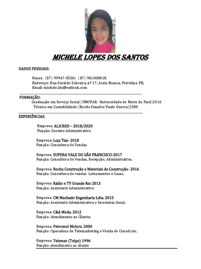 CURRICULUM MIchele | PDF