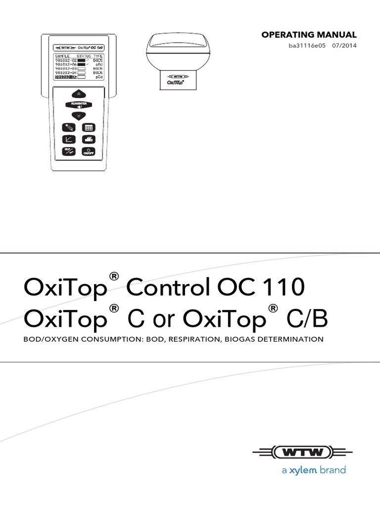 Oxitop Control Oc 110 | PDF | Menu (Computing)