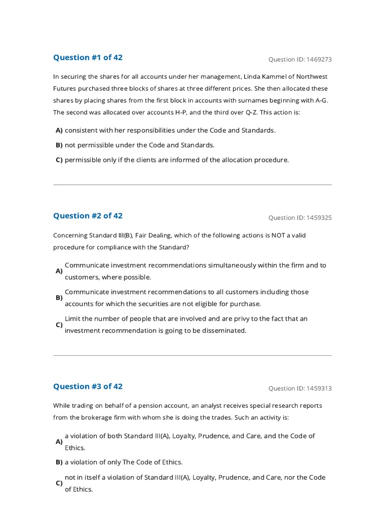 Reading 71.4 Guidance For Standards III (A) and III (B) | PDF ...