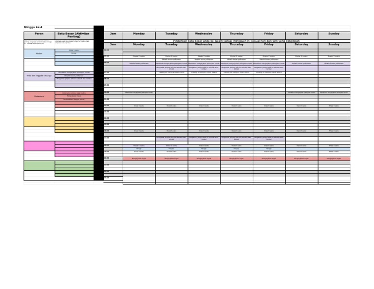 7 Habits Weekly Planner Printable Pdf