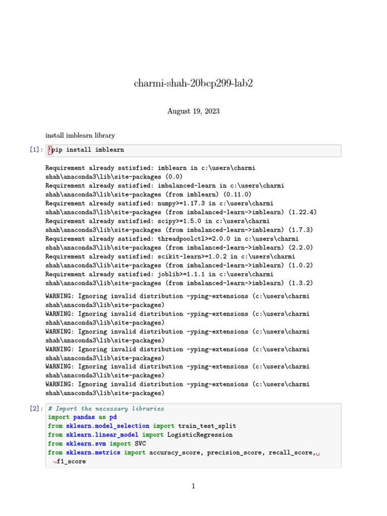 Charmi Shah 20bcp299 Lab2 | PDF | Accuracy And Precision | Cognitive Science