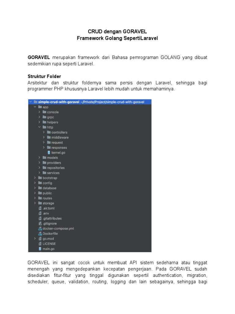 CRUD Dengan GORAVEL - Golang Seperti Framwork Laravel | PDF
