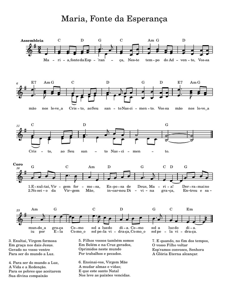 Maria, Fonte Da Esperança | PDF | Crença e doutrina religiosa