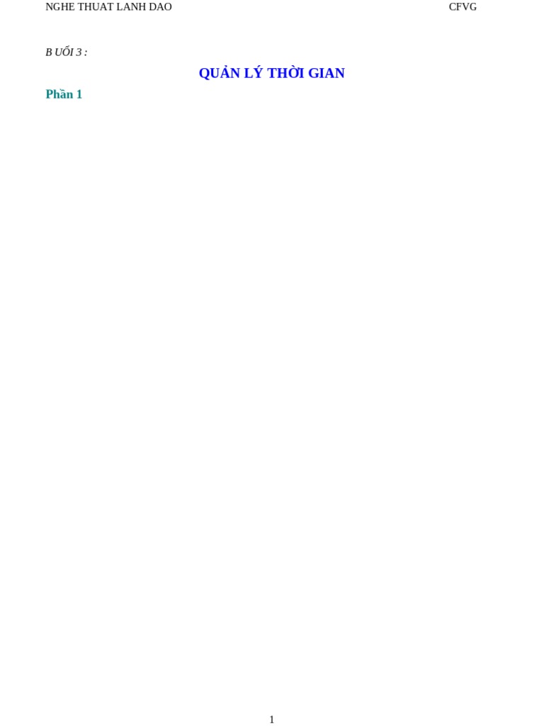 Quan Ly Thoi Gian | PDF