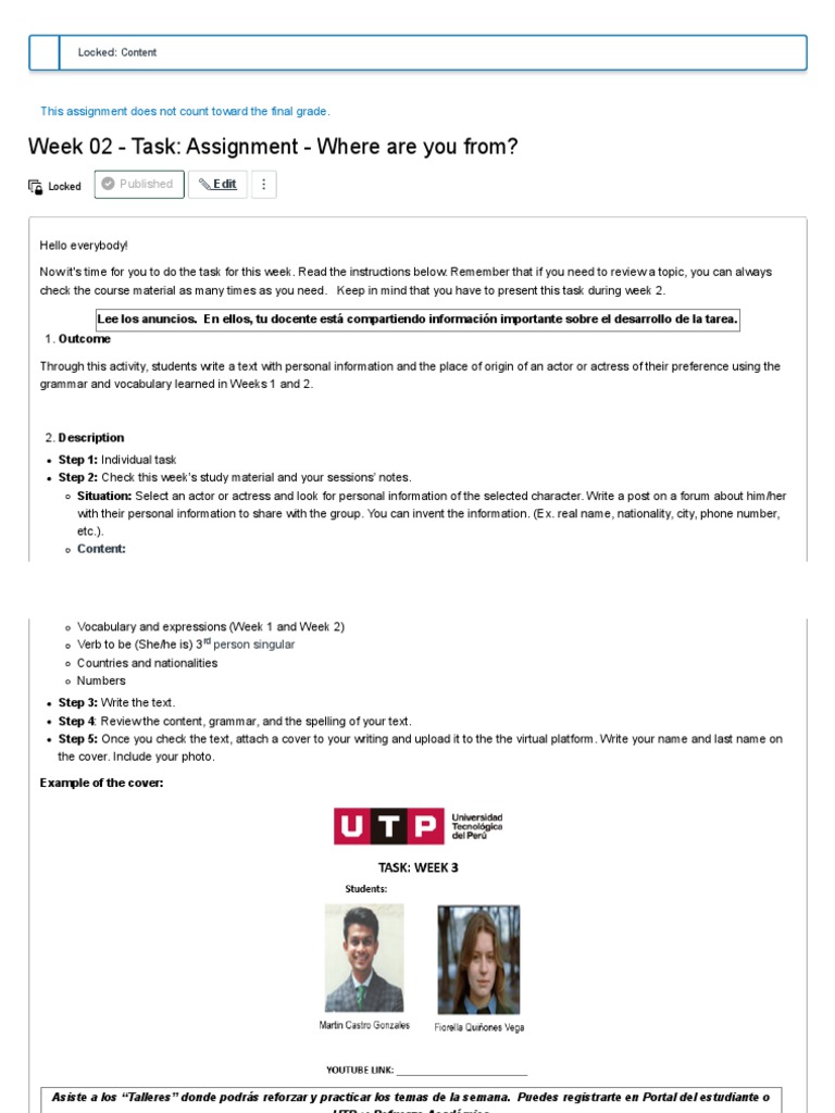 Week 02 - Task - Assignment - Where Are You From | PDF | Orthography ... Week 02 - Task - Assignment - Where Are You From | PDF | Orthography ...