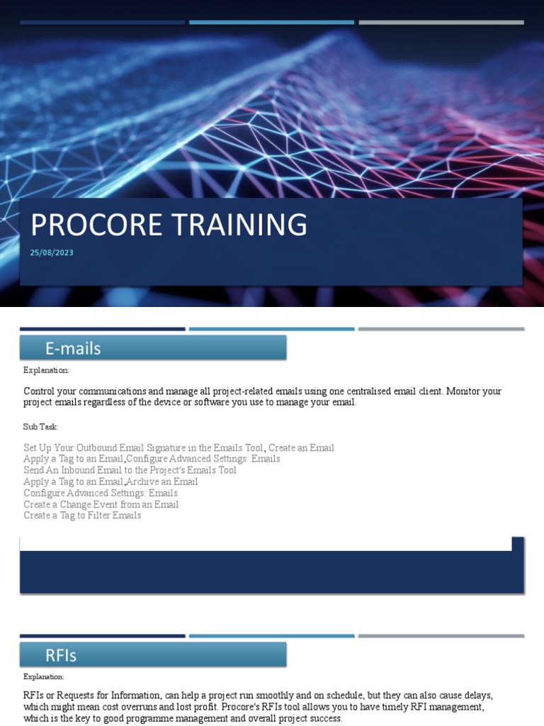 Procore Traınıng | PDF | Analytics | Computer File