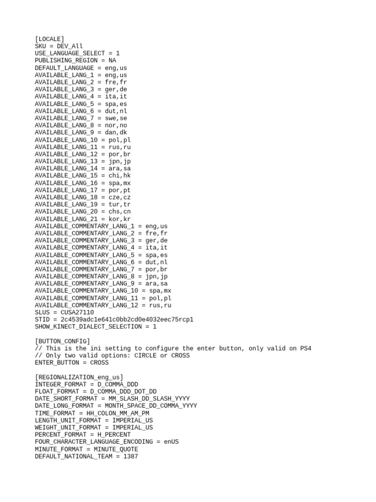 Scripts Ini Data Locale | PDF