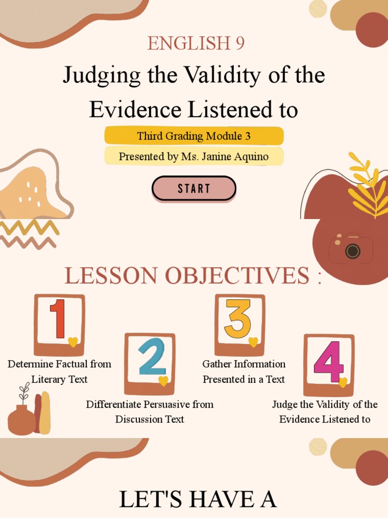 Judging the Validity of the Evidence Listened to | PDF