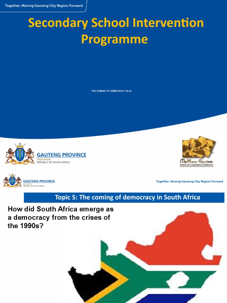 Notes On The Coming of Democracy in Sa | PDF | Politics Of Africa ...