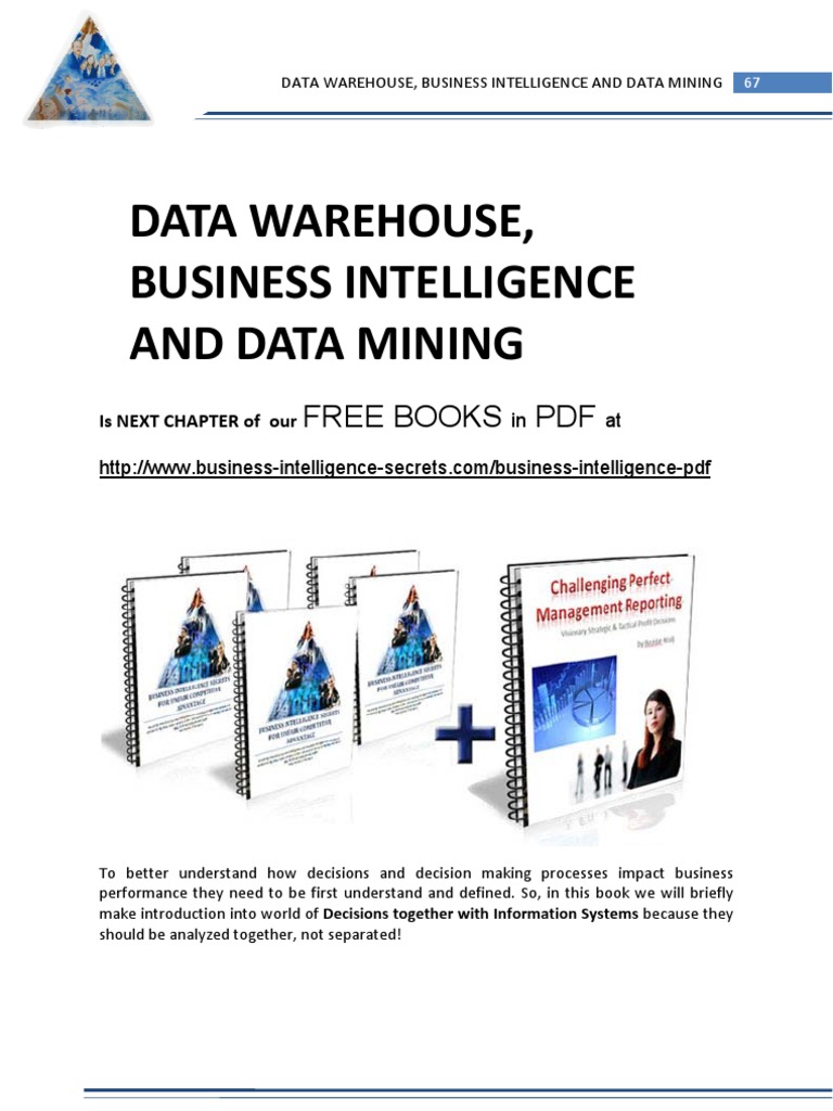 Data Warehouse, Business Intelligence and Data Mining: Free Books PDF ...