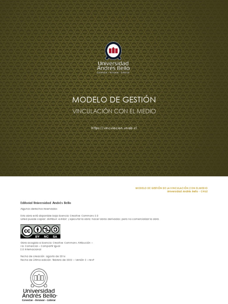 Modelo de Gestion VCM Unab | PDF | Planificación estratégica | Planificación