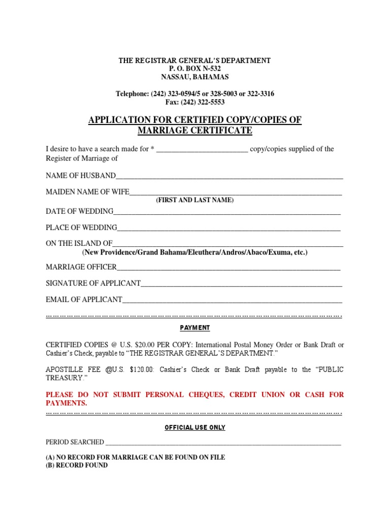 RGD - Marriage Application1 | PDF