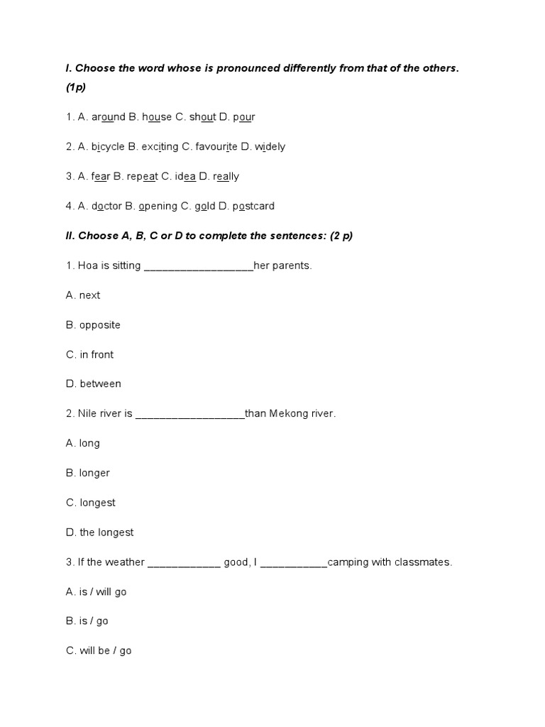Đề 3 | PDF | Syntax | Linguistic Morphology