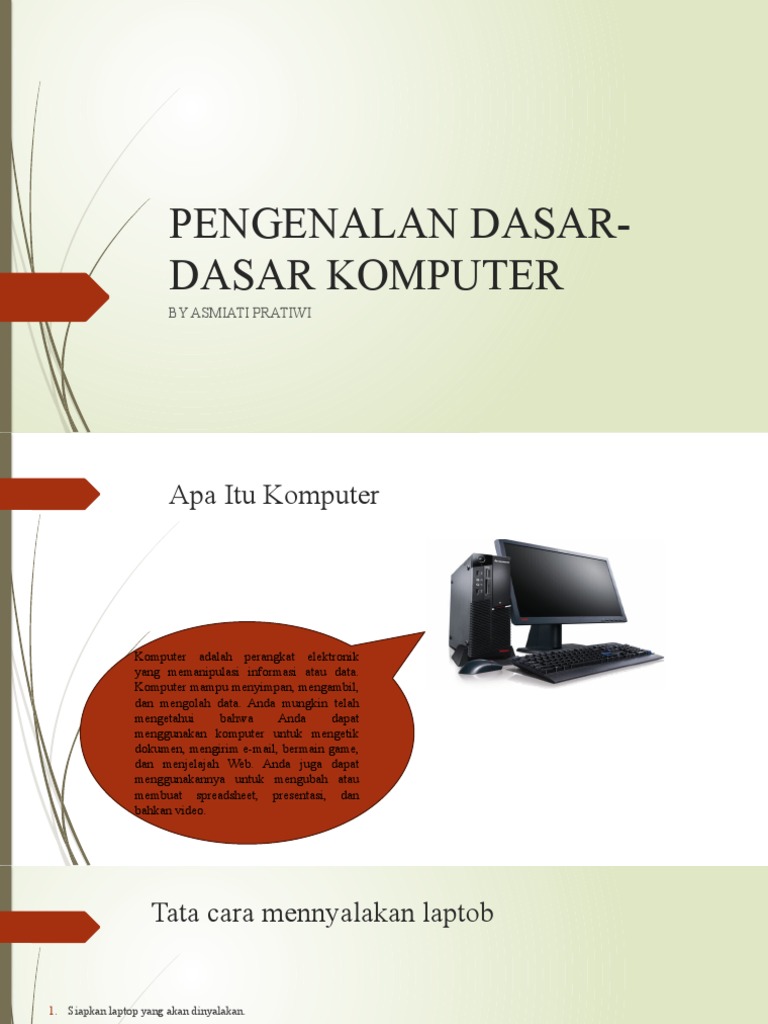 Pengenalan Dasar-Dasar Komputer | PDF | Karier & Perkembangan | Komputer