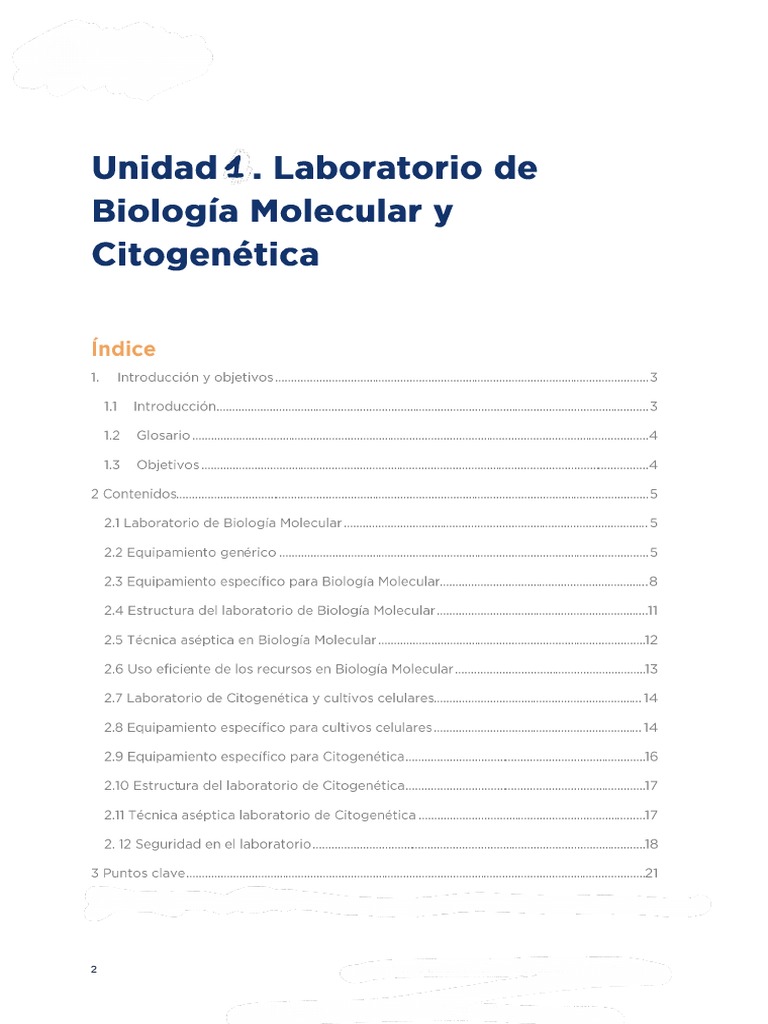 Tema 1 Laboratorio de Biologia Molecular y Citogenética | PDF | Biología | Ciencias de la vida