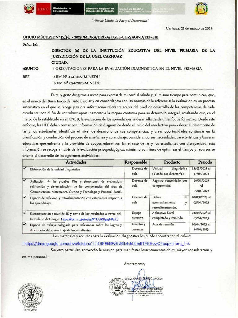 Oficio #032 Eva Diag-Final-1 | PDF