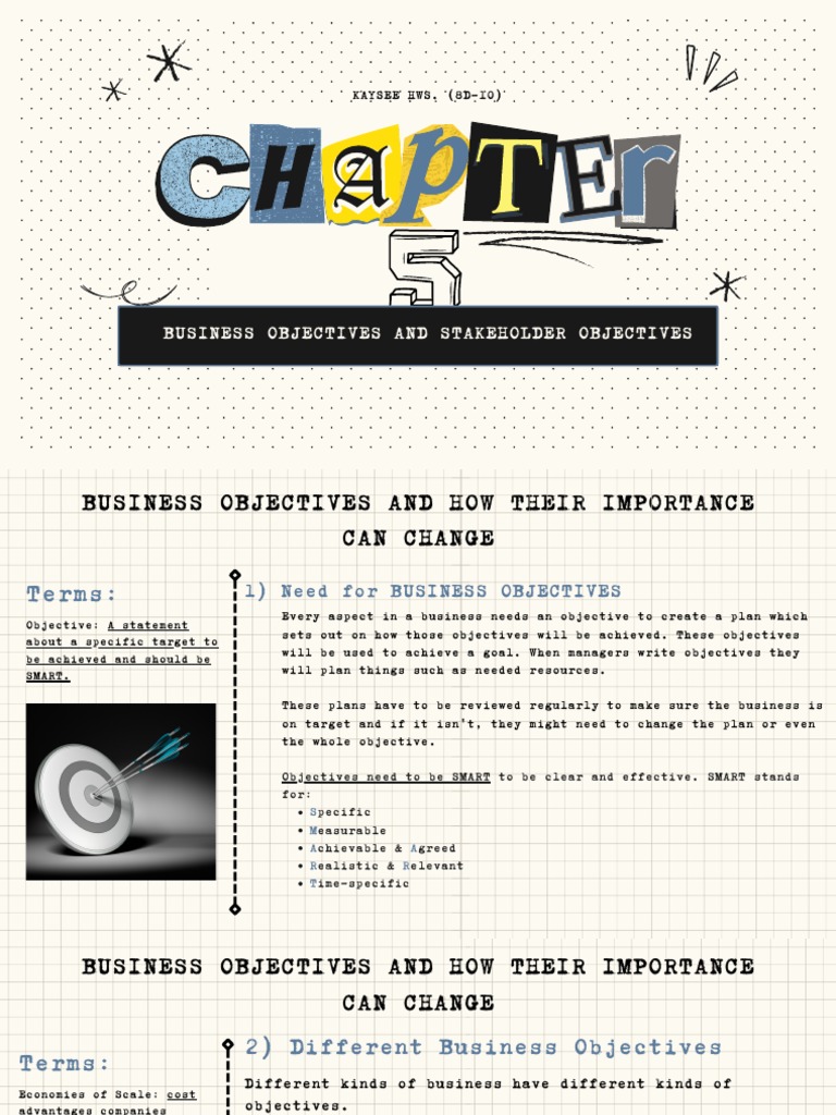 Business and Stakeholder Objectives | PDF